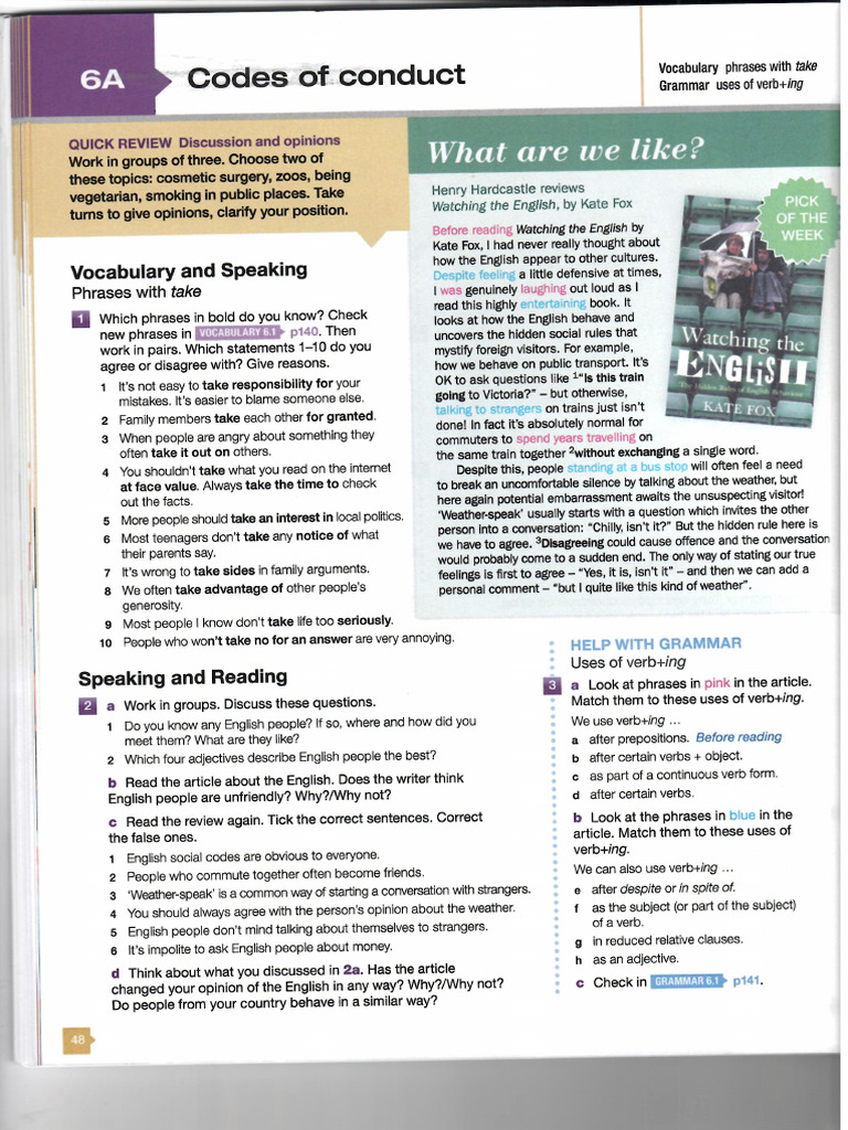 FACE To FACE - Upper Intermediate 6A, 6B, 6C, 6D | PDF