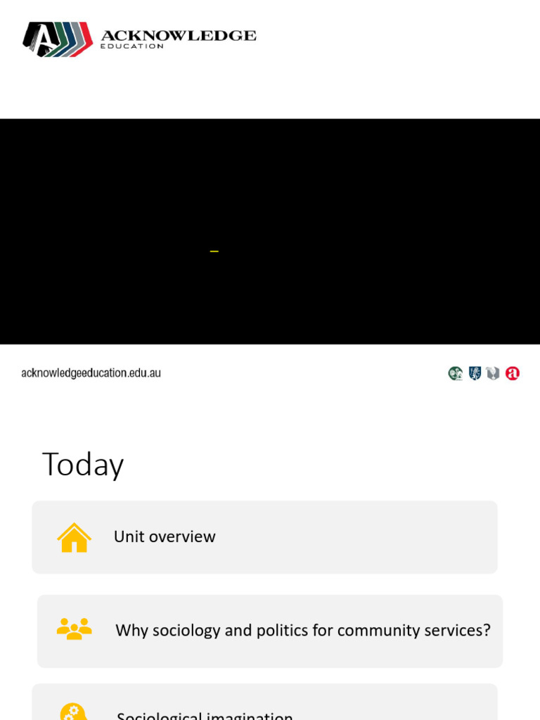 Week 1 Lecture Slides - New | PDF | Sociology | Institution