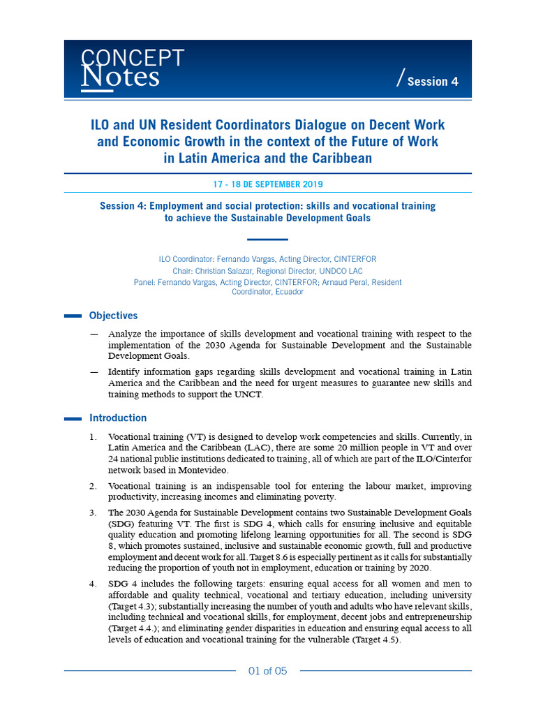 Skills and Vocational Training for SDGs | PDF | International Labour ...