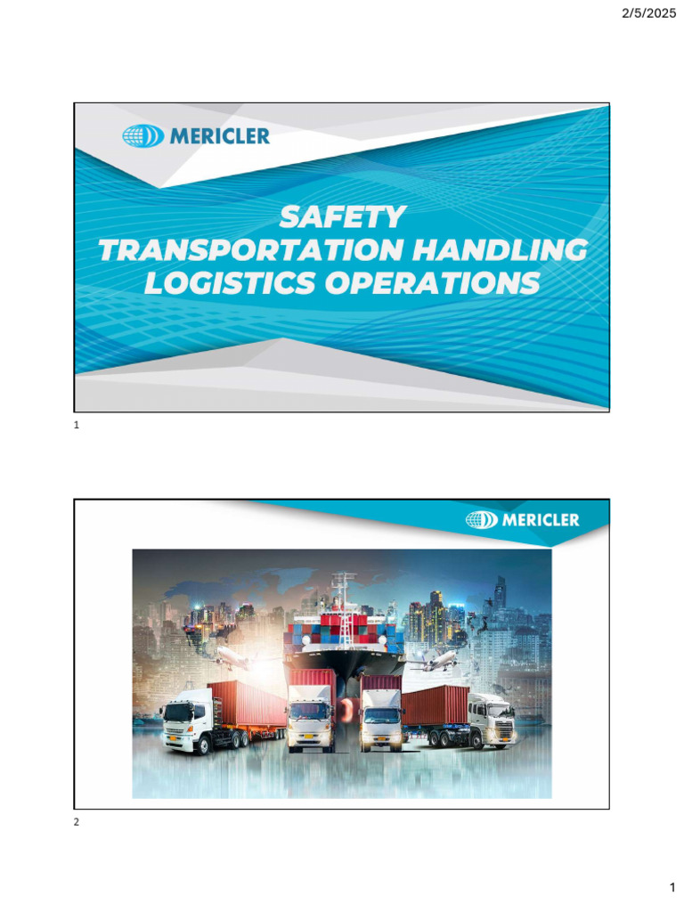 Safety Transportation Handling | PDF | Transport | Vehicles