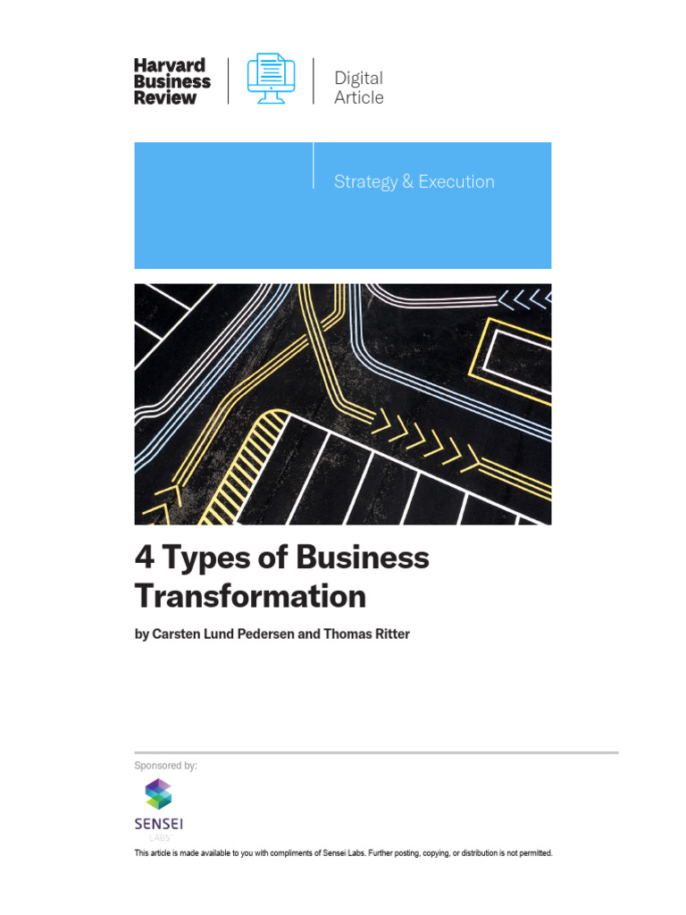 4 Types of Business Transformation | PDF | Business