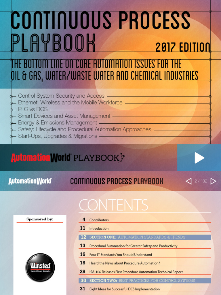 Continuous Process Automation Playbook_v1 | PDF | Automation | Programmable Logic Controller