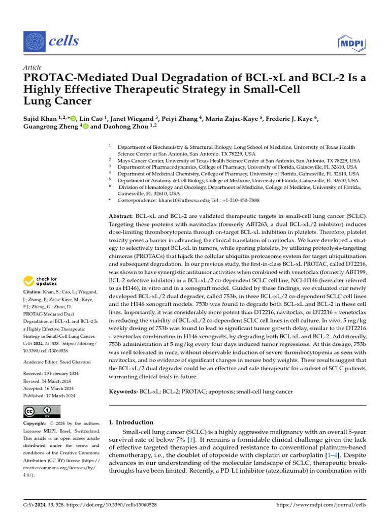 PROTAC 2 | PDF | Bcl 2 | Cell Biology