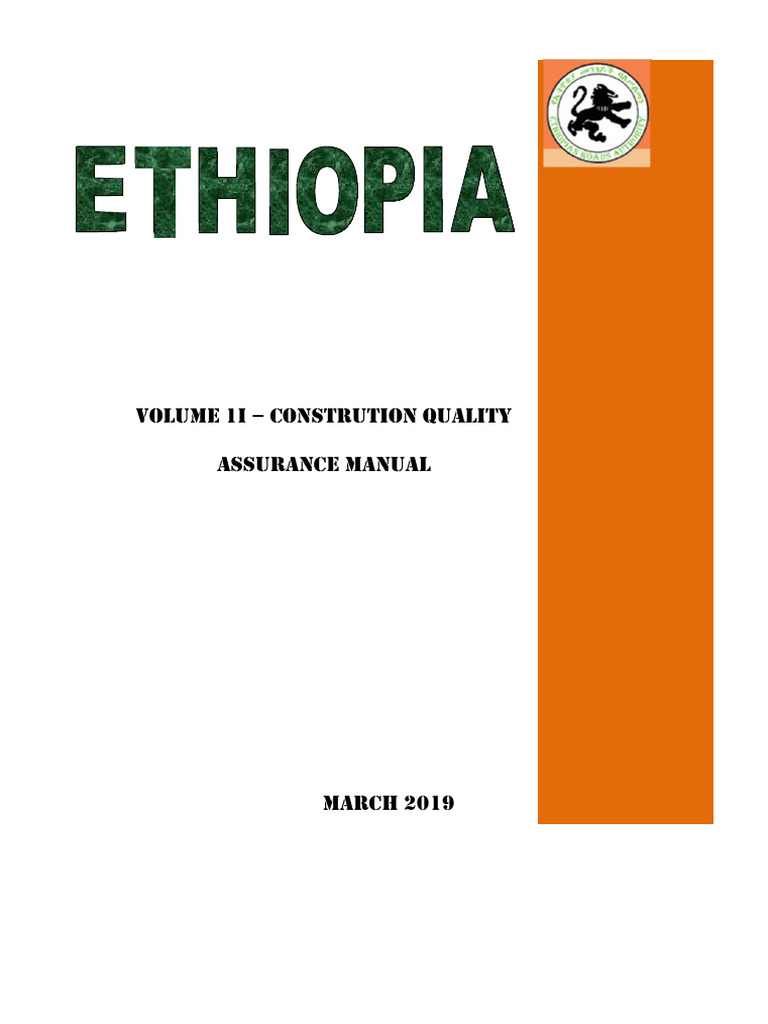2.3 Construction Quality Assurance Manual Volume II-March 2019 | PDF ...