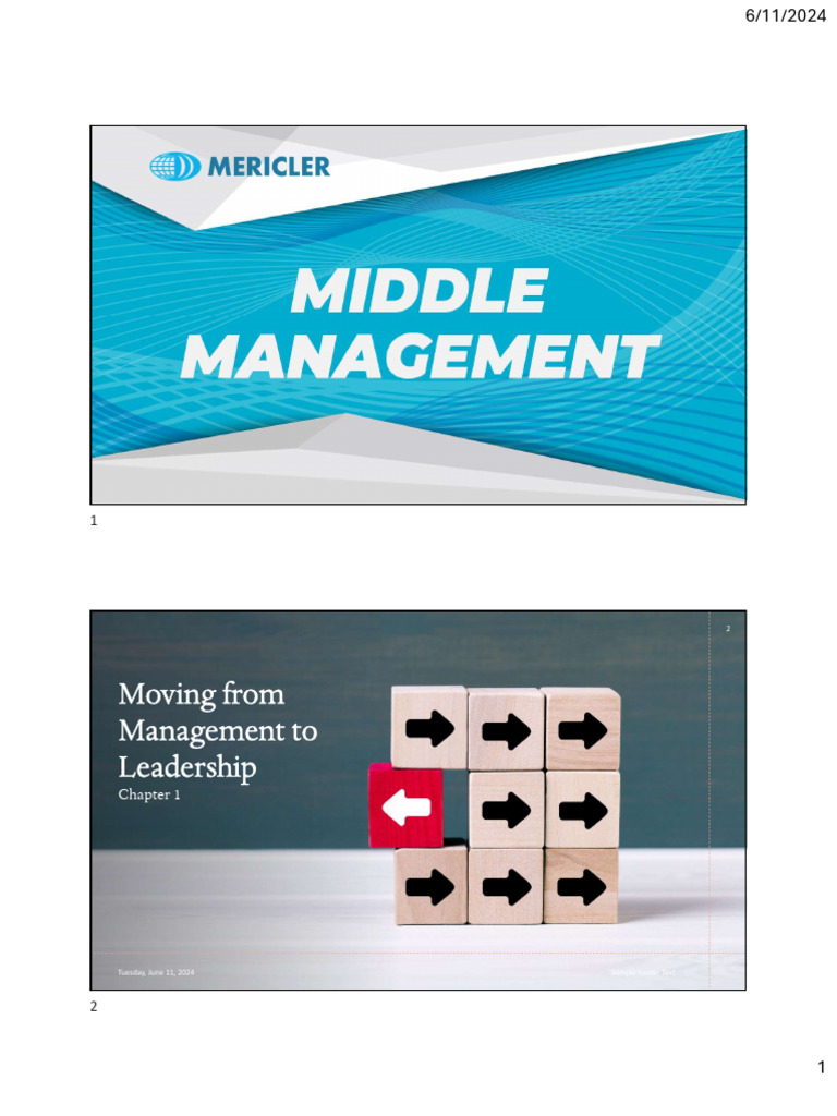 Mid Managment Lectures Slides For Mericler Institute - Mericler 2024 VII | PDF | Leadership ...
