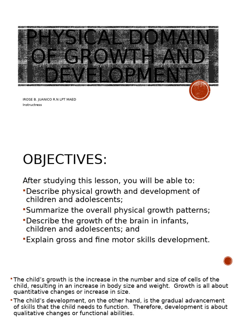 Physical Growth Stages in Children | PDF | Adolescence | Puberty