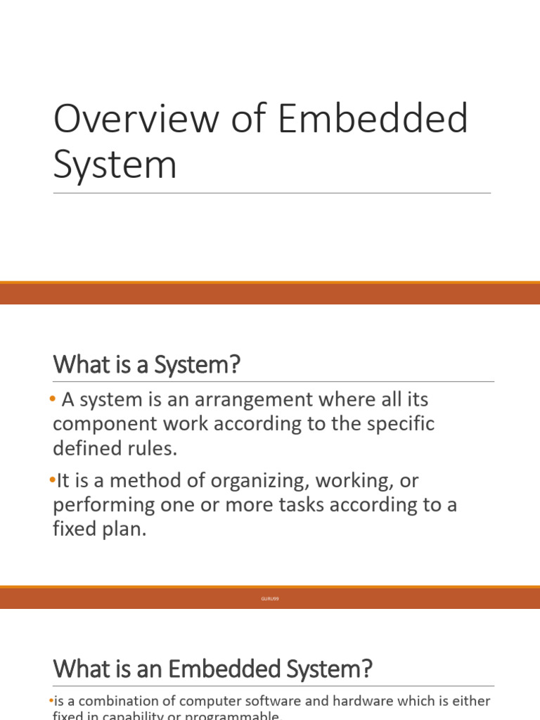 Lecture 1 Intro To Embedded System Pdf Embedded System Microcontroller