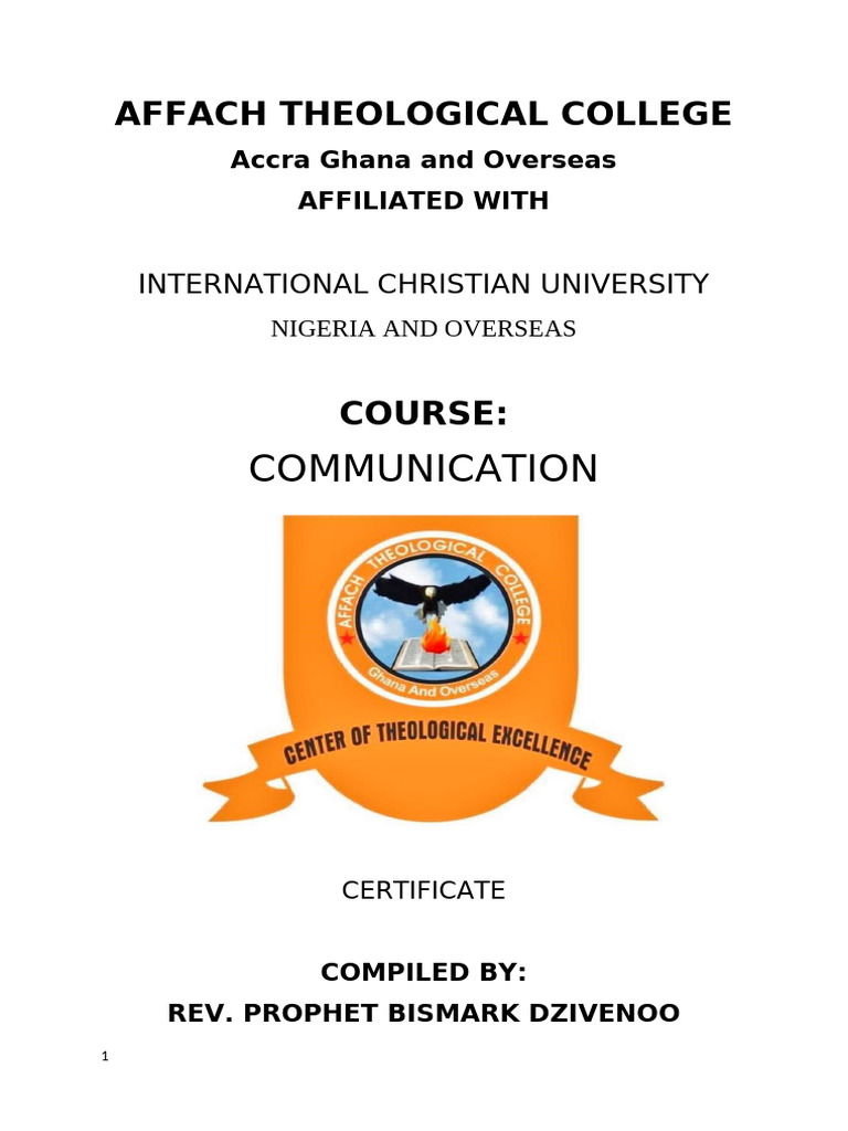 Communication Certificate | PDF | Communication | Nonverbal Communication