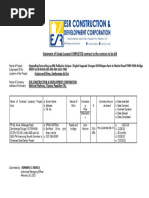 SLCC Statement of Single Largest Completed Contract (SLCC) Similar To ...