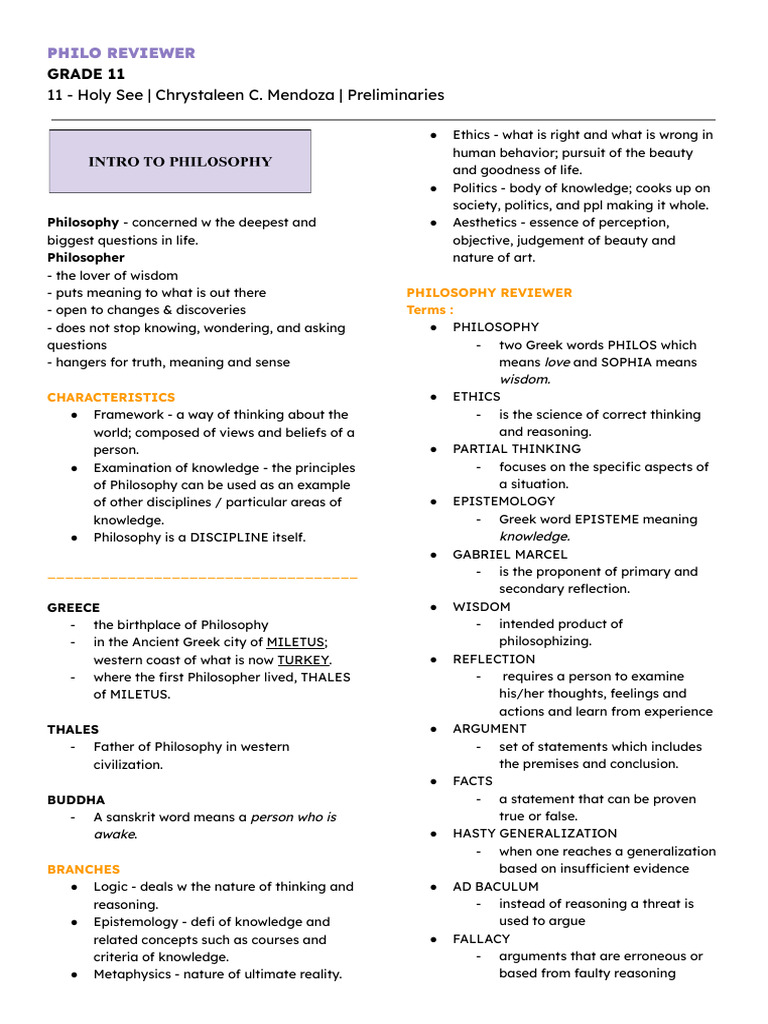 Philo | PDF | Knowledge | Fallacy