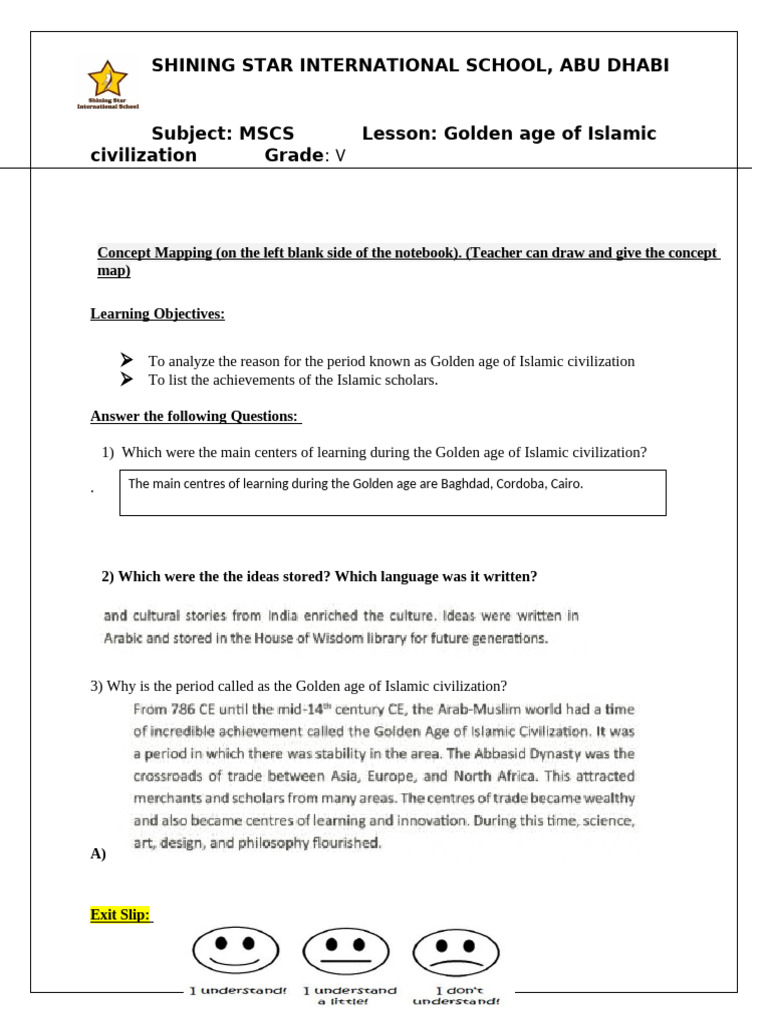 LO-G5 - Golden Age of Islamic Civilization | PDF