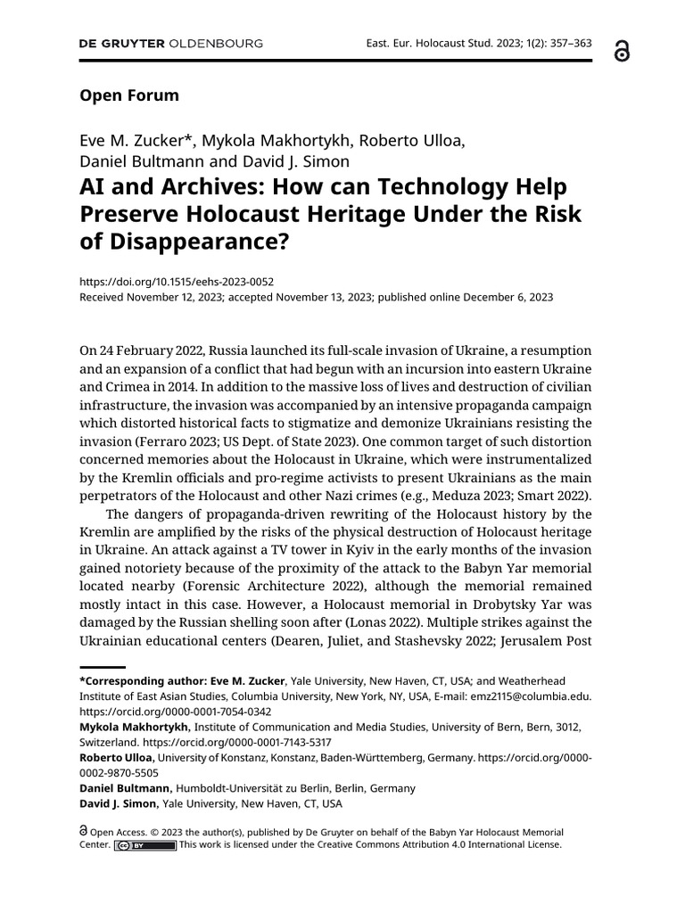 10.1515 - Eehs 2023 0052 | PDF | Artificial Intelligence | Intelligence ...