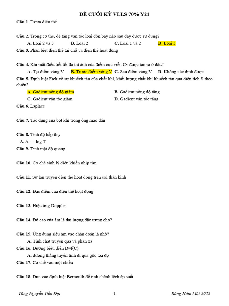 Đề Cuối Kỳ Vlls 70% Y21 | PDF