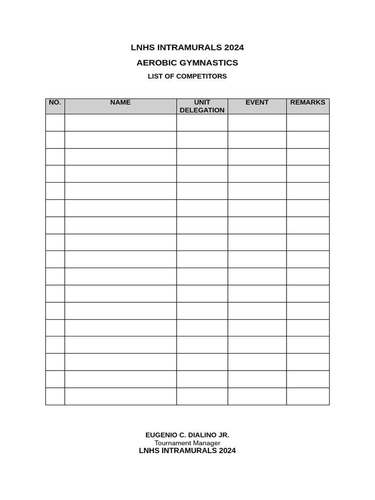 LNHS Intramurals 2024 | PDF