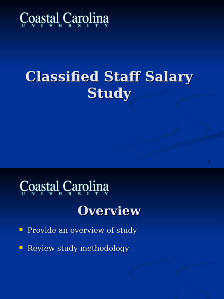 1 Classified Staff Salary Study. 2 Overview Provide an overview of ...