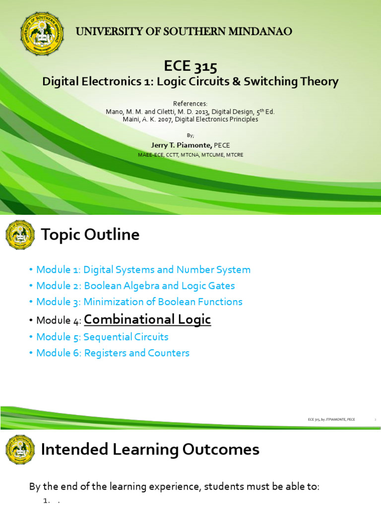 Mod4 1 Combinational Logic | PDF | Logic Gate | Digital Electronics