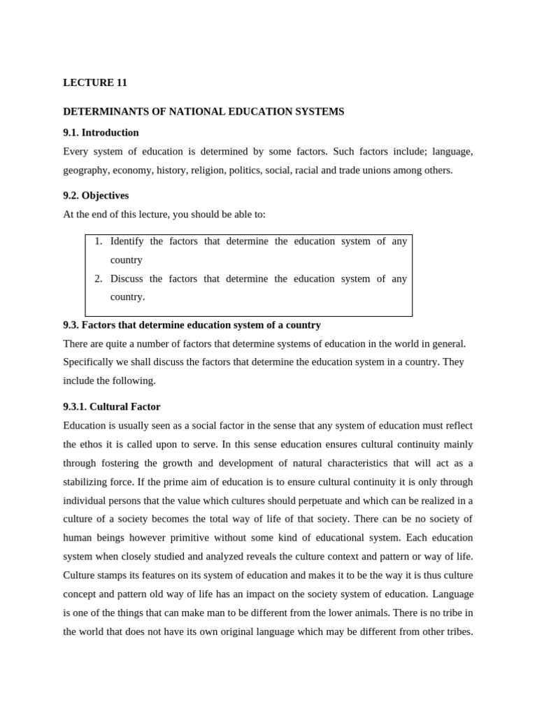 EDF 111 LECTURE 11 | PDF | Nigeria | Africa