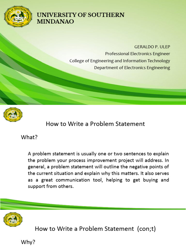 Crafting Effective Problem Statements | PDF