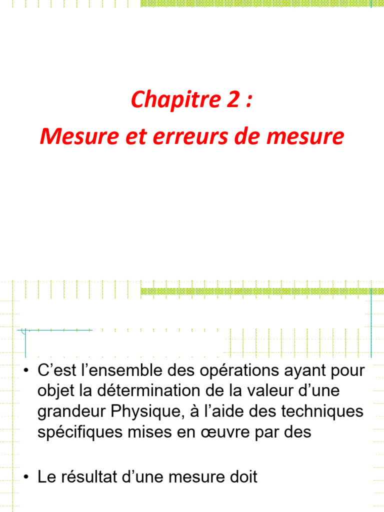 Masse molaire et erreurs de mesure | PDF | Mesure | Erreur de mesure