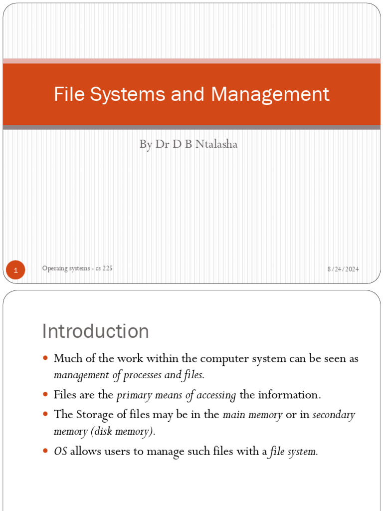 Operating Systems Unit 3 - Files Management | PDF | Computer File | Computer Data Storage