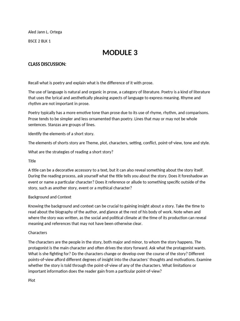 Literature Module 3-5 | PDF | Theatre | Genre