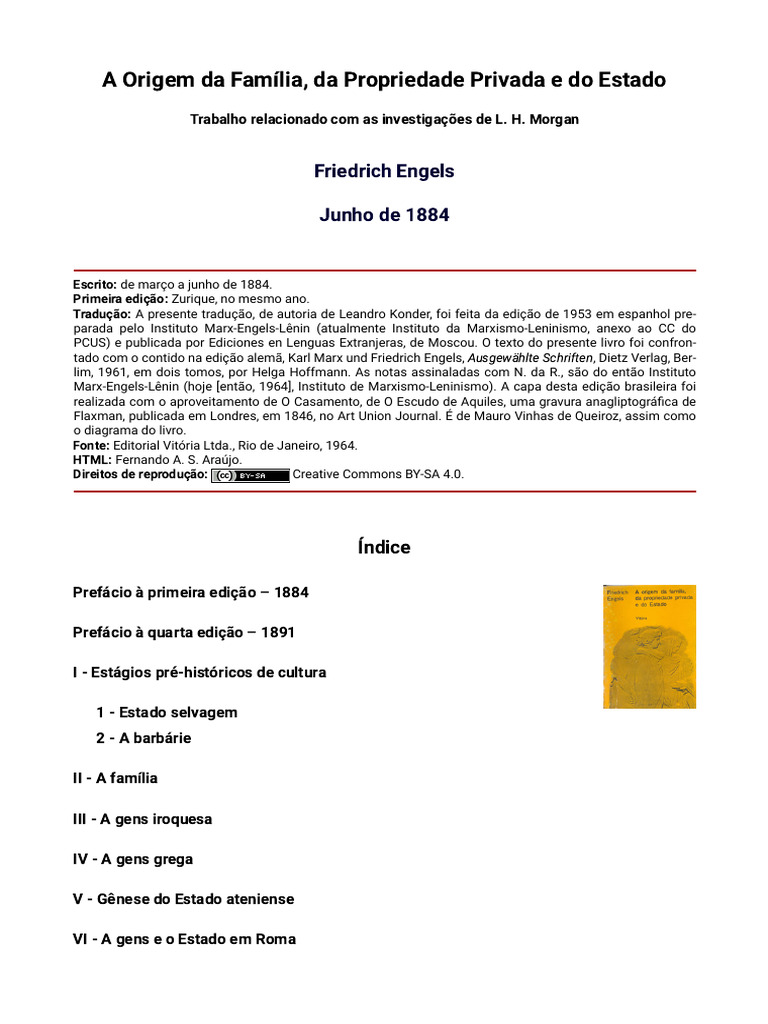 Origem da Família e Propriedade Privada | PDF