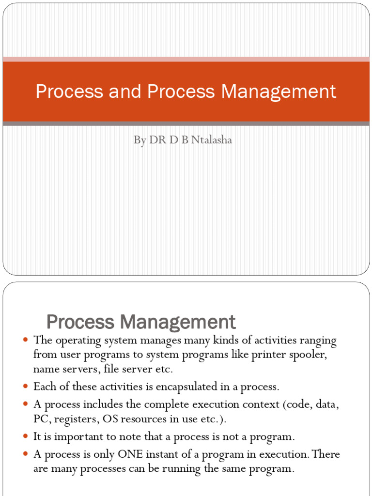 Operating Systems Unit 3.2 - Processes and Process Management | PDF ... Operating Systems Unit 3.2 - Processes and Process Management | PDF ...