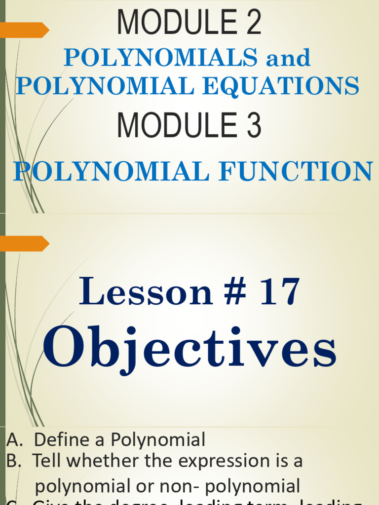 LESSON-17 | PDF | Factorization | Polynomial