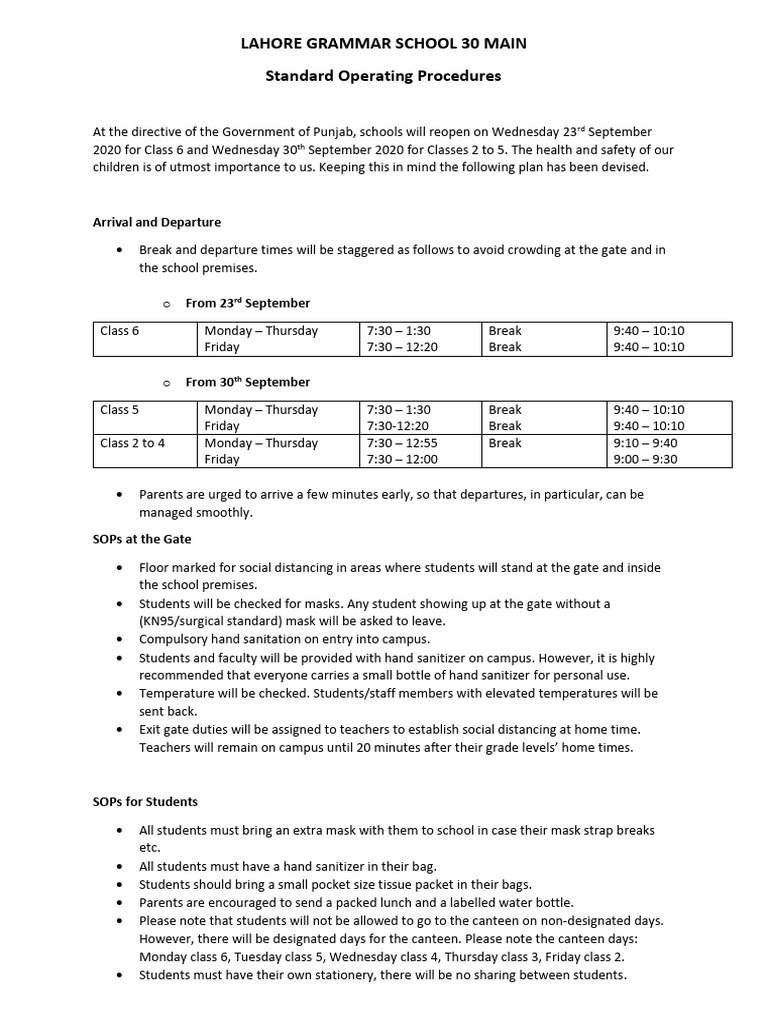 Sept Reopening Letter - Docx Parents2 | PDF