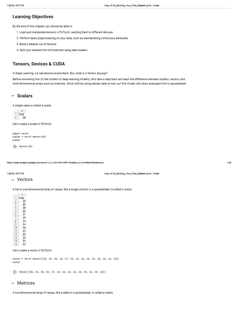 Copy of 03 - Building - Your - First - Dataset - Ipynb - Colab | PDF | Graphics Processing Unit ...