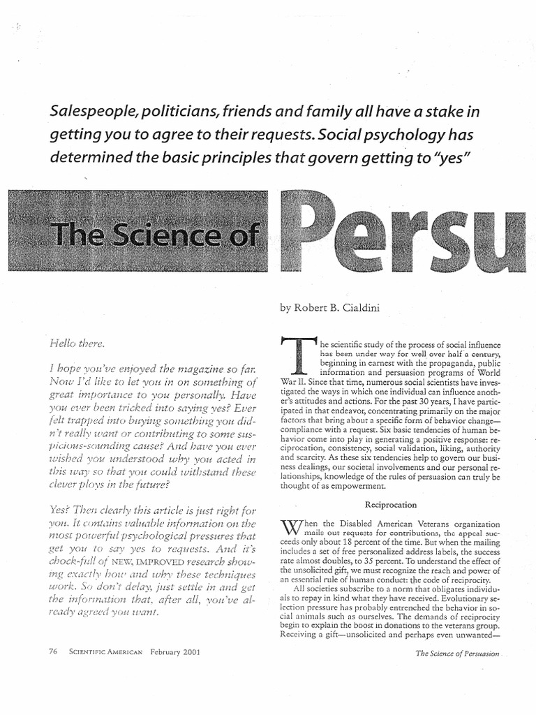The Science of Persuation | PDF