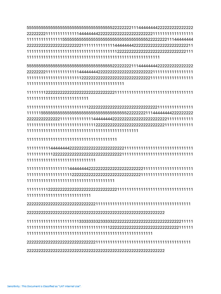 Sensitivity: This Document Is Classified As "LNT Internal Use" | PDF