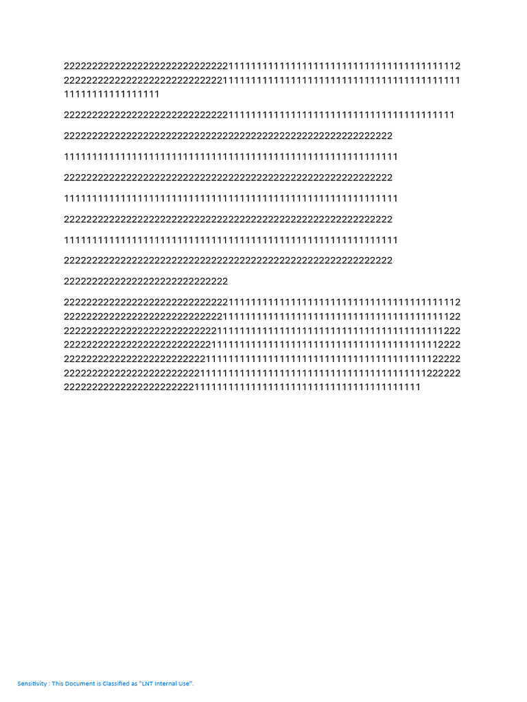 Sensitivity: This Document Is Classified As "LNT Internal Use" | PDF