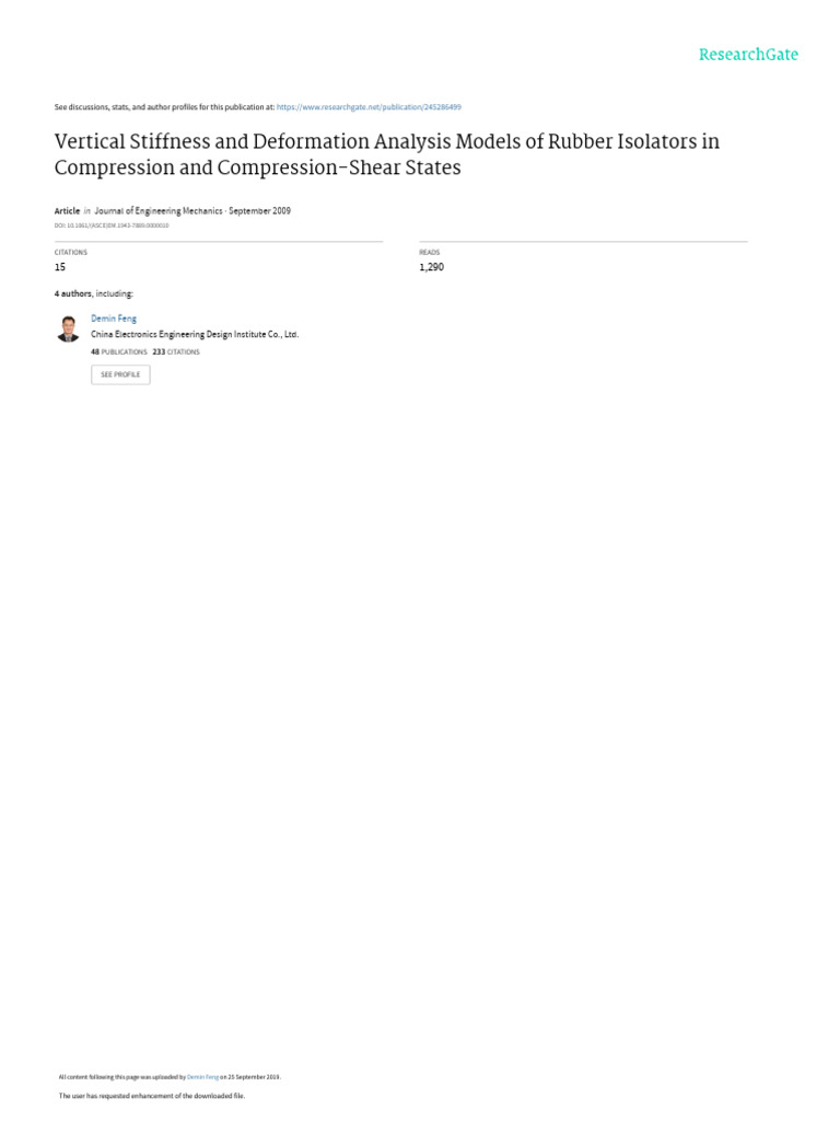 25.Vertical Stiffness and Deformation Analysis Models of Rubber ...