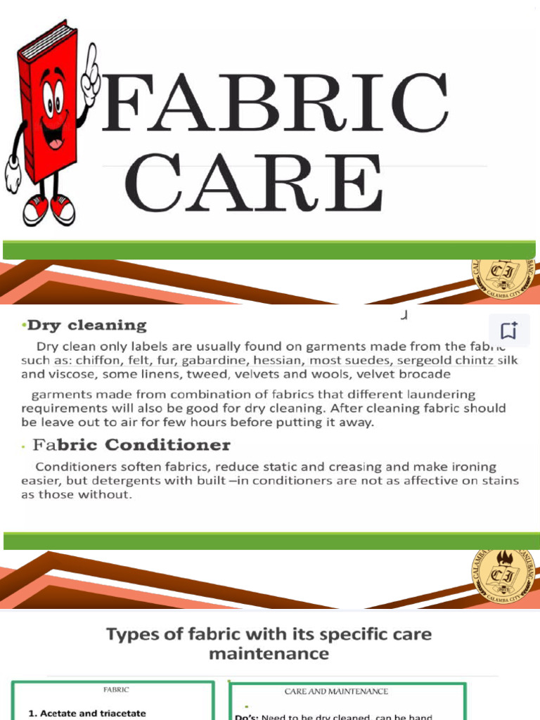 Fabric Care - Grade 9, 4th Quarter. | PDF
