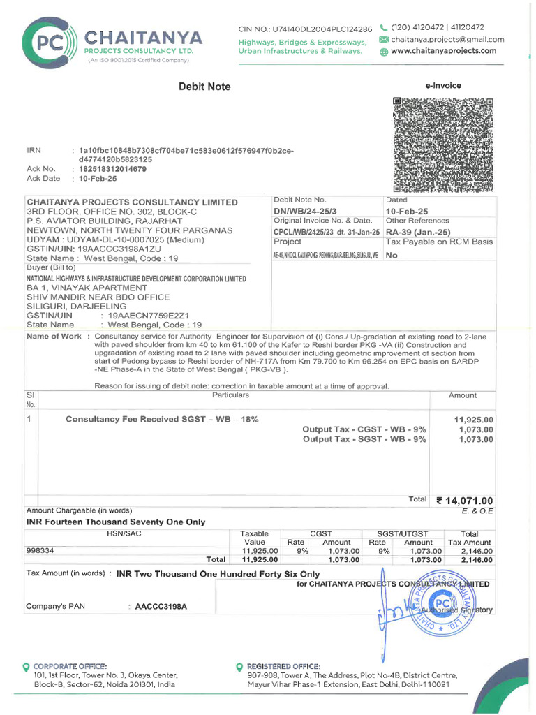Einvoice - Debit Note - RA-39 | PDF | Public Finance | Taxation