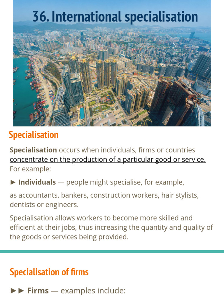 36 International Specialisation | PDF | Labour Economics | Unemployment