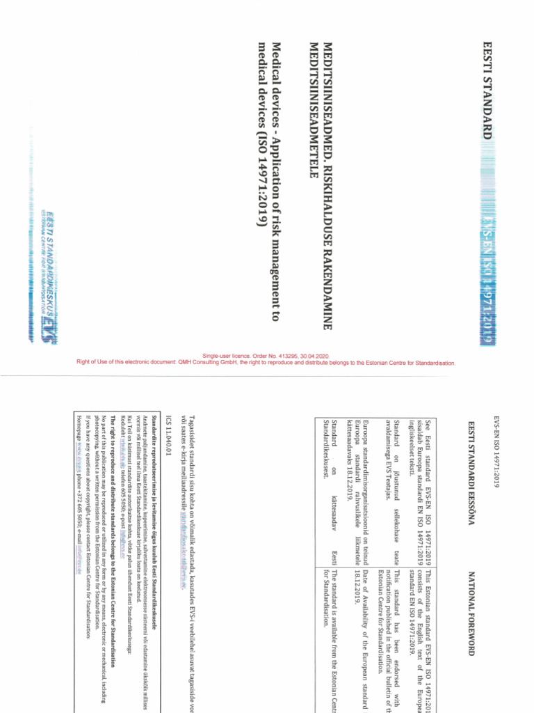 ISO 14971-2019 - Risk-Management-medical-devices | PDF