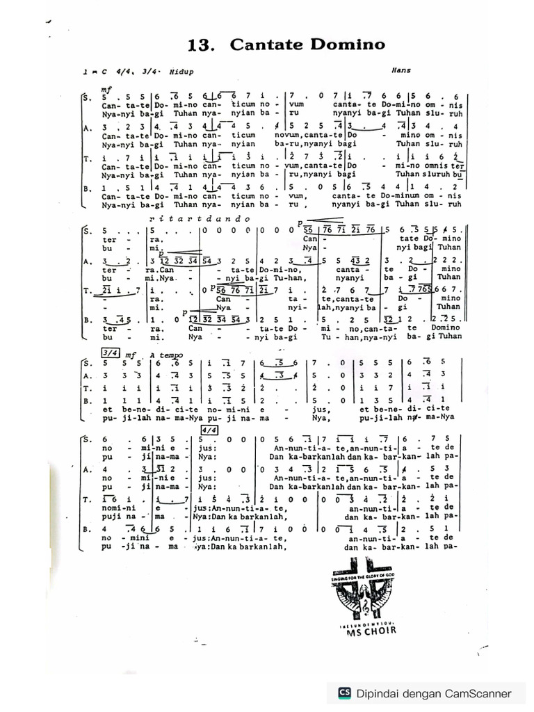 Cantate Domino | PDF