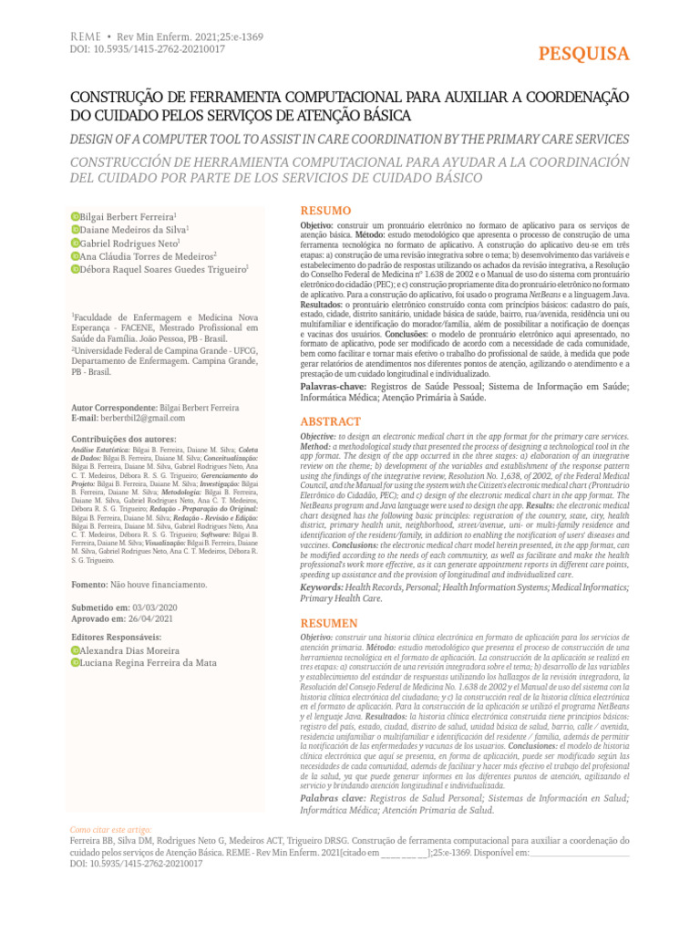 Artigo Prontuário Eletrônico Do Paciente | PDF | Prontuário eletrônico | Histórico médico
