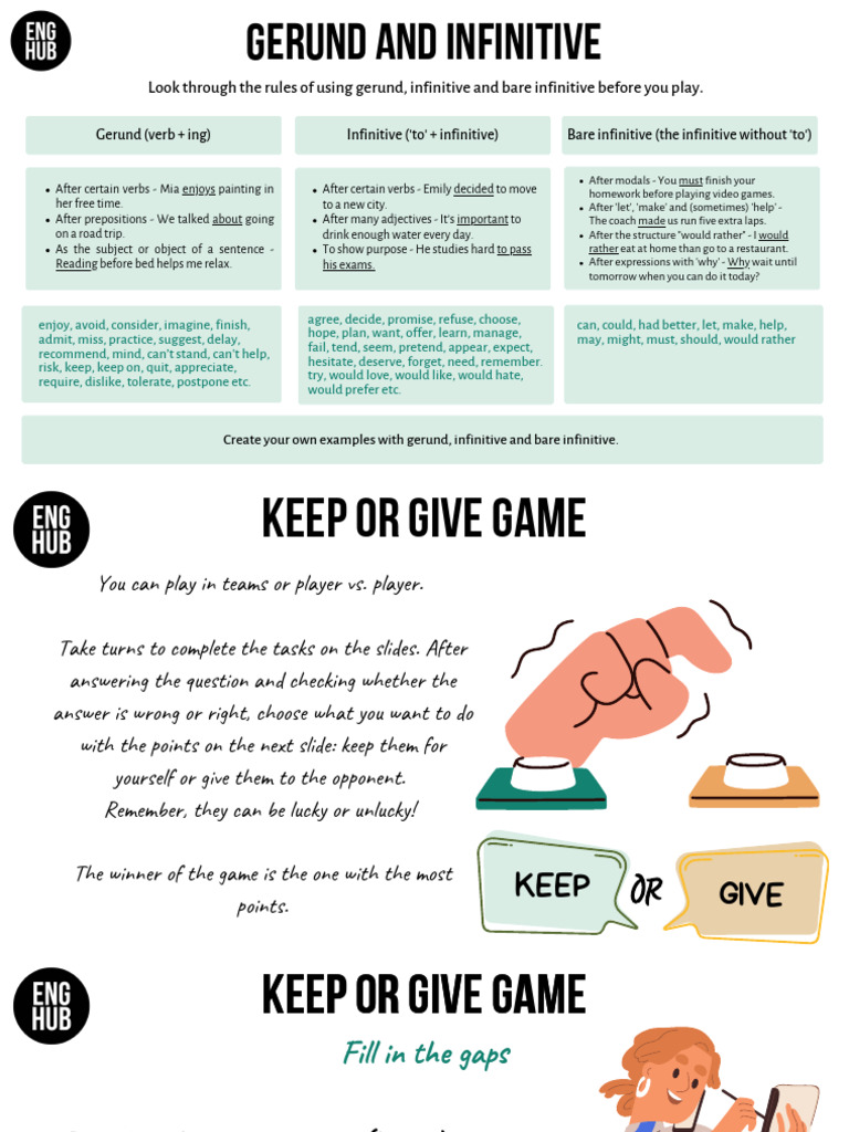 B1-B2 Gerunds and Infinitives | PDF | Linguistics | Syntax