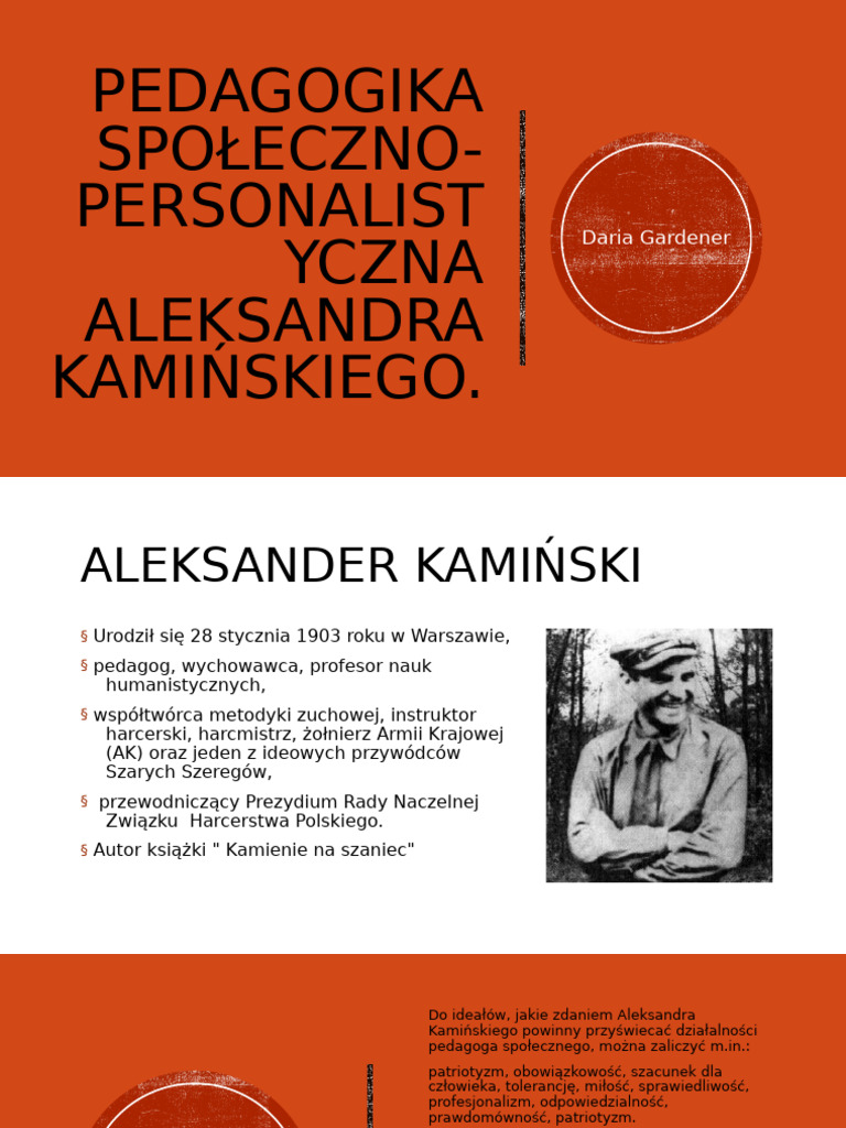 A.kaminski Pedagogika Personalistyczno Społeczna1 | PDF
