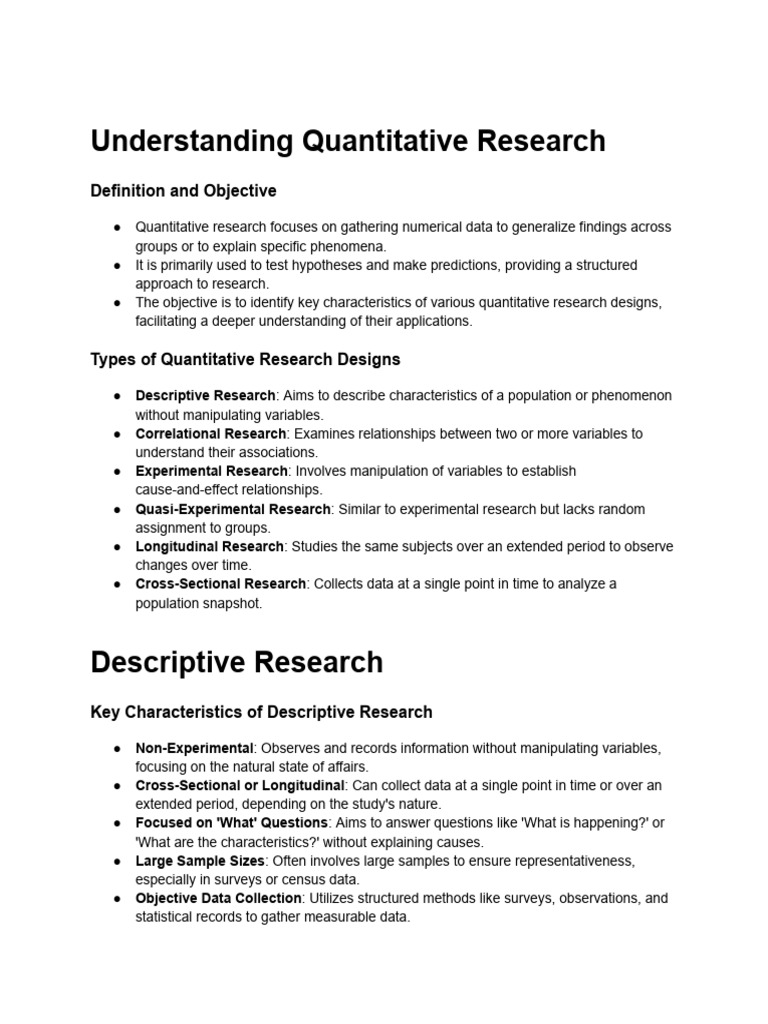 Types and Benefits of Quantitative Research | PDF | Experiment ...