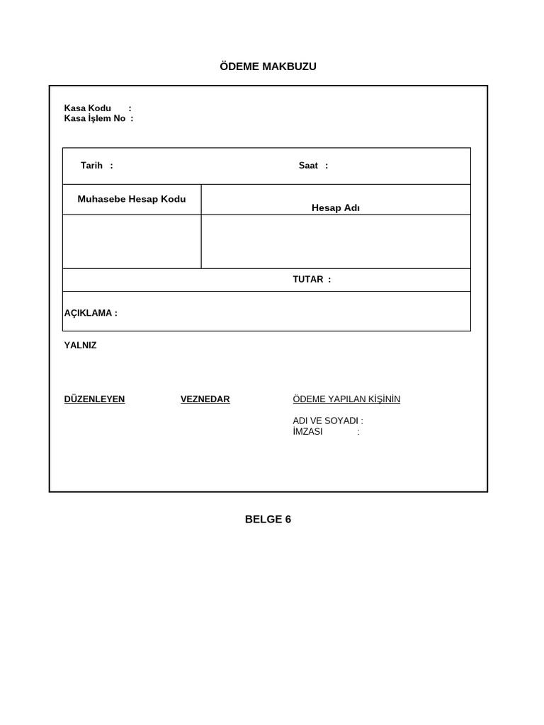 Odeme Makbuzu | PDF