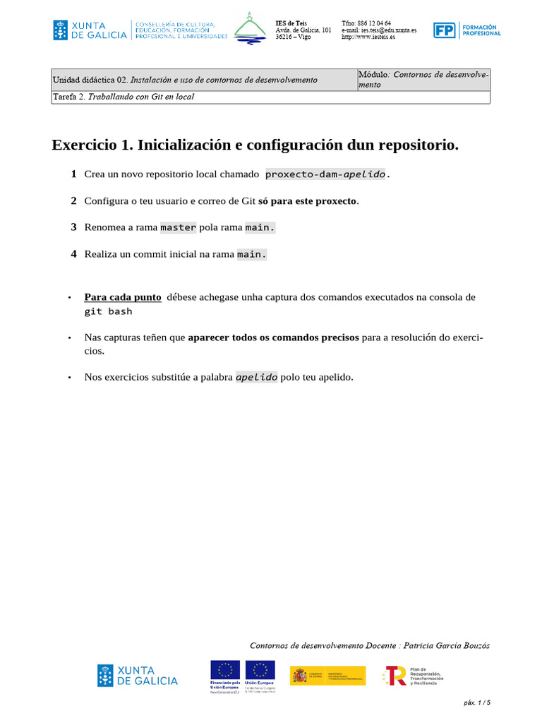 Tarefa2 UD02 Git | PDF