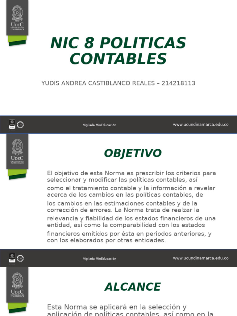 Nic 8 | PDF | Contabilidad | normas internacionales de INFORMACION FINANCIERA