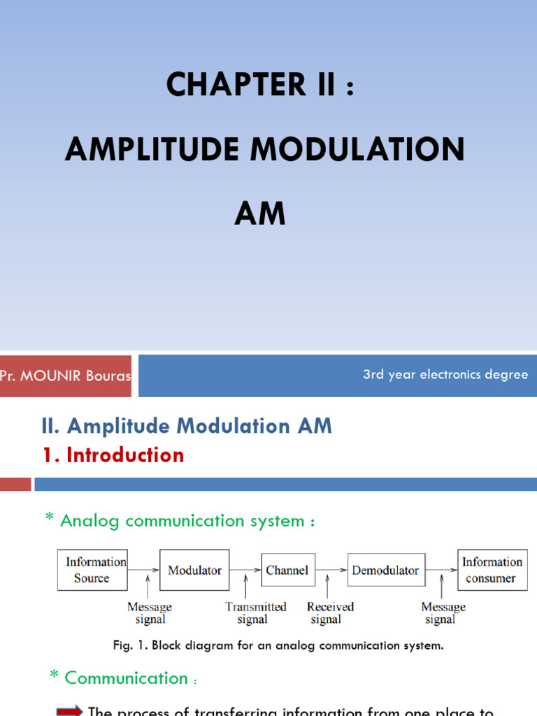 II. Amplitude Modulation AM | PDF | Frequency Modulation | Modulation