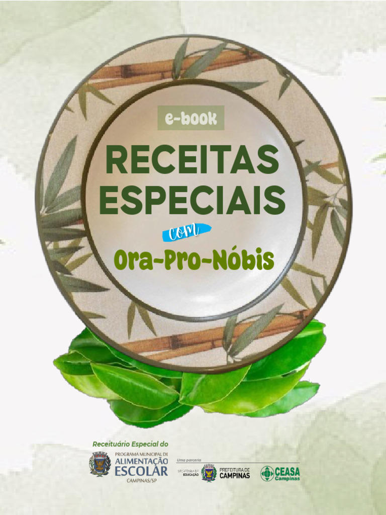 E-book - Livro Digital de Receitas com Ora-Pro-Nóbis | PDF | Tomate | Chá