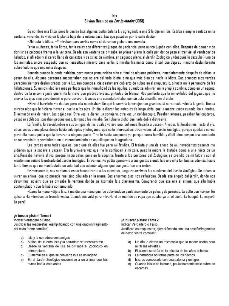 Isis: La transformación en Ocampo | PDF