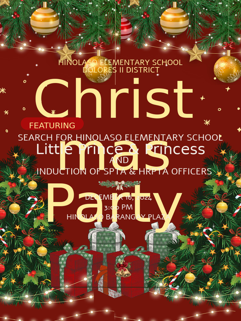 Hinolaso Elementary Christmas Party 2024 | PDF